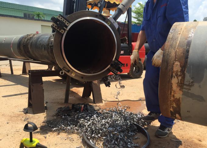 CE Split Frame Pipe Cutting And Beveling Machine Pneumatic Driven Auto ...